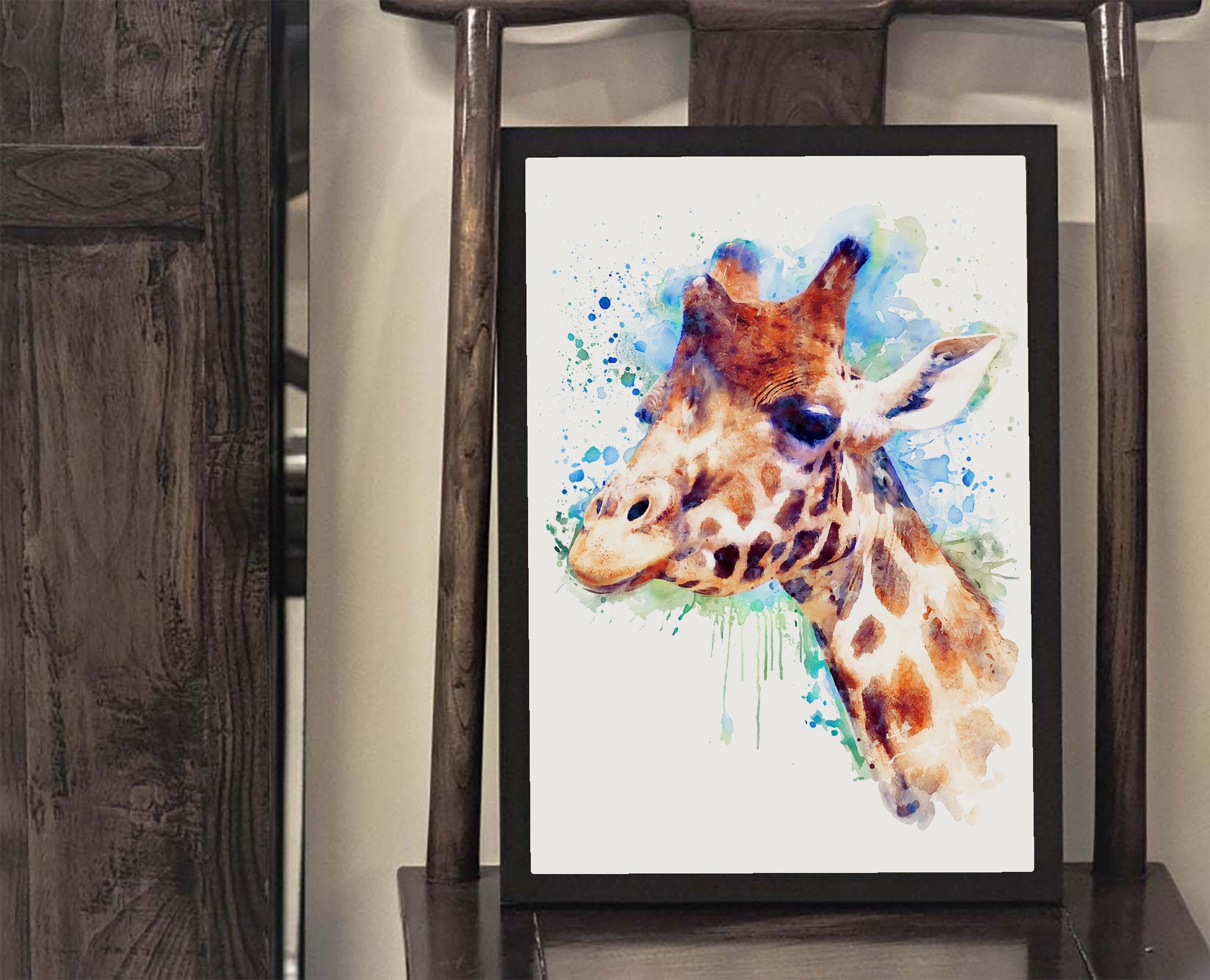 Giraffe Head Painting