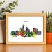 Printable Milwaukee Skyline, Watercolor Painting, City Silhouette ...