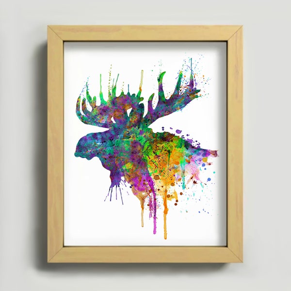 Moose Poster - Etsy