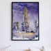 New York Flatiron Building Watercolor Cityscape Painting New York Decor ...