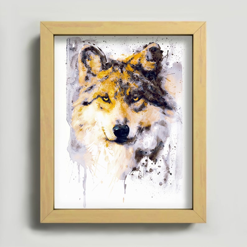 Wolf Pack Leader Printable Watercolor Wolf Portrait Wolves - Etsy