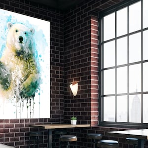 Printable Polar Bear Waving Goodbye Watercolor Painting Cute - Etsy