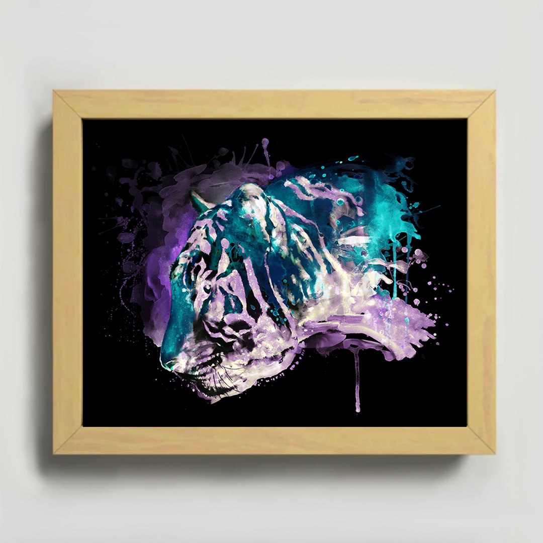 Printable Tiger Profile Downloadable Animal Art Tiger Head - Etsy