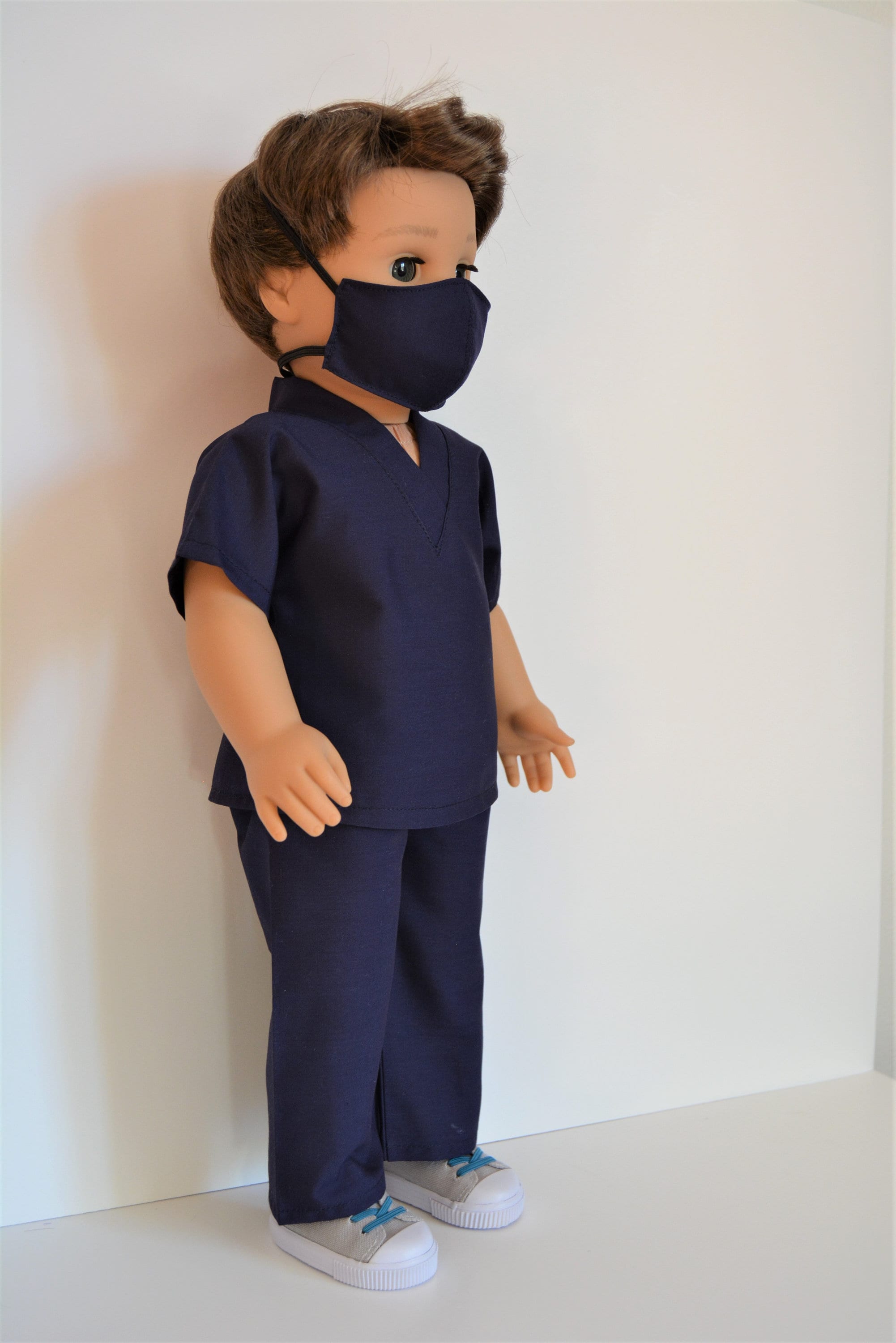 Handmade Doll Clothes Hospital Scrubs With Mask Nurse Doctor Fit 18 ...