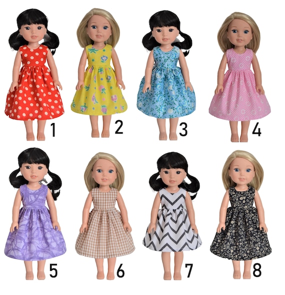 Handmade Doll Clothes Dress Assorted Colors Fit 14.5 AG - Etsy