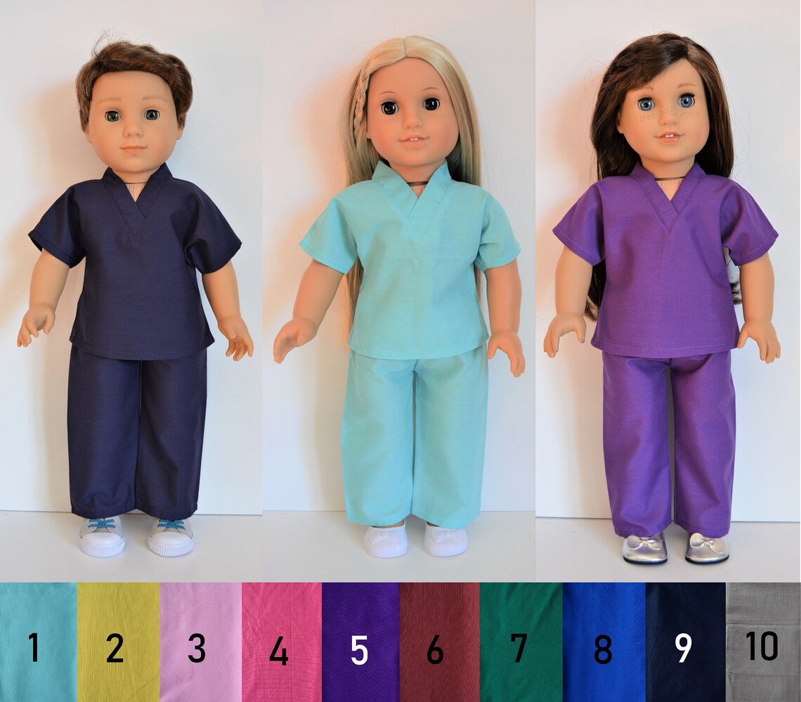 Handmade Doll Clothes Hospital Scrubs With Mask Nurse Doctor - Etsy