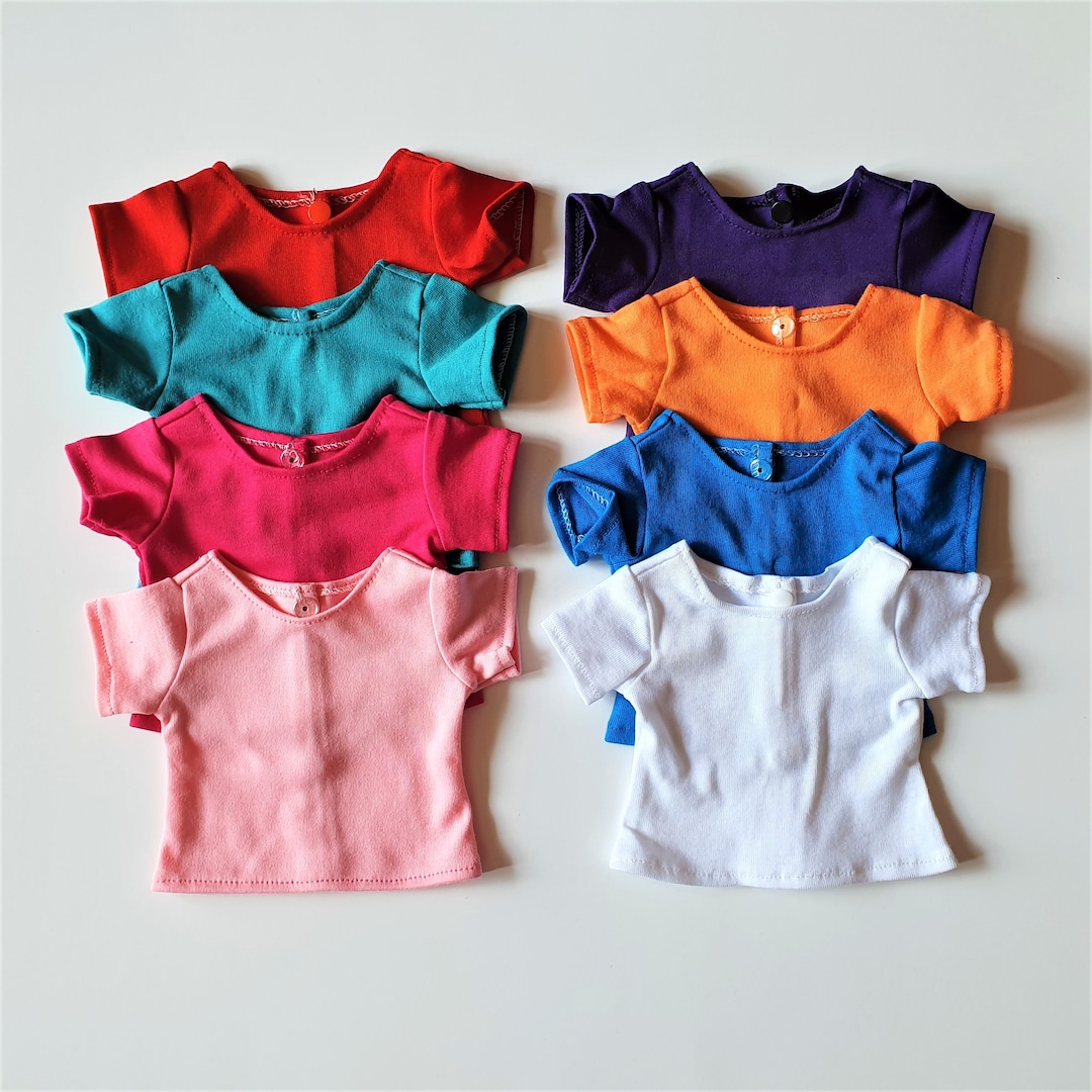 Handmade Doll Clothes T-shirts Top Assorted Colors Fit 18 Girl or Boy ...