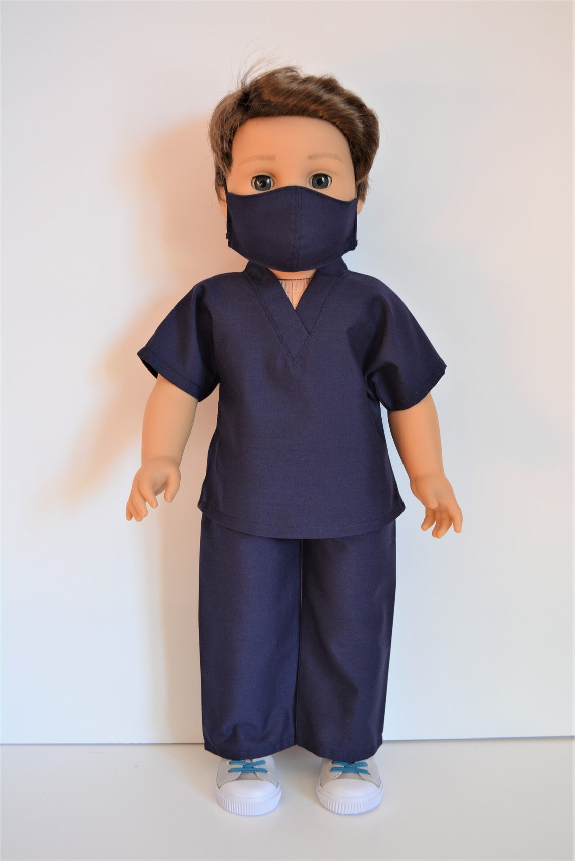 Handmade Doll Clothes Hospital Scrubs With Mask Nurse Doctor Fit 18 ...