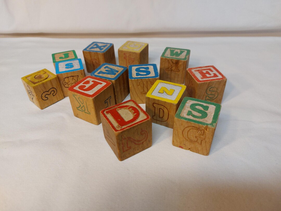 Objects for Artists/ Lot of 13 Antique/ Vintage Wooden Alphabet Toy ...