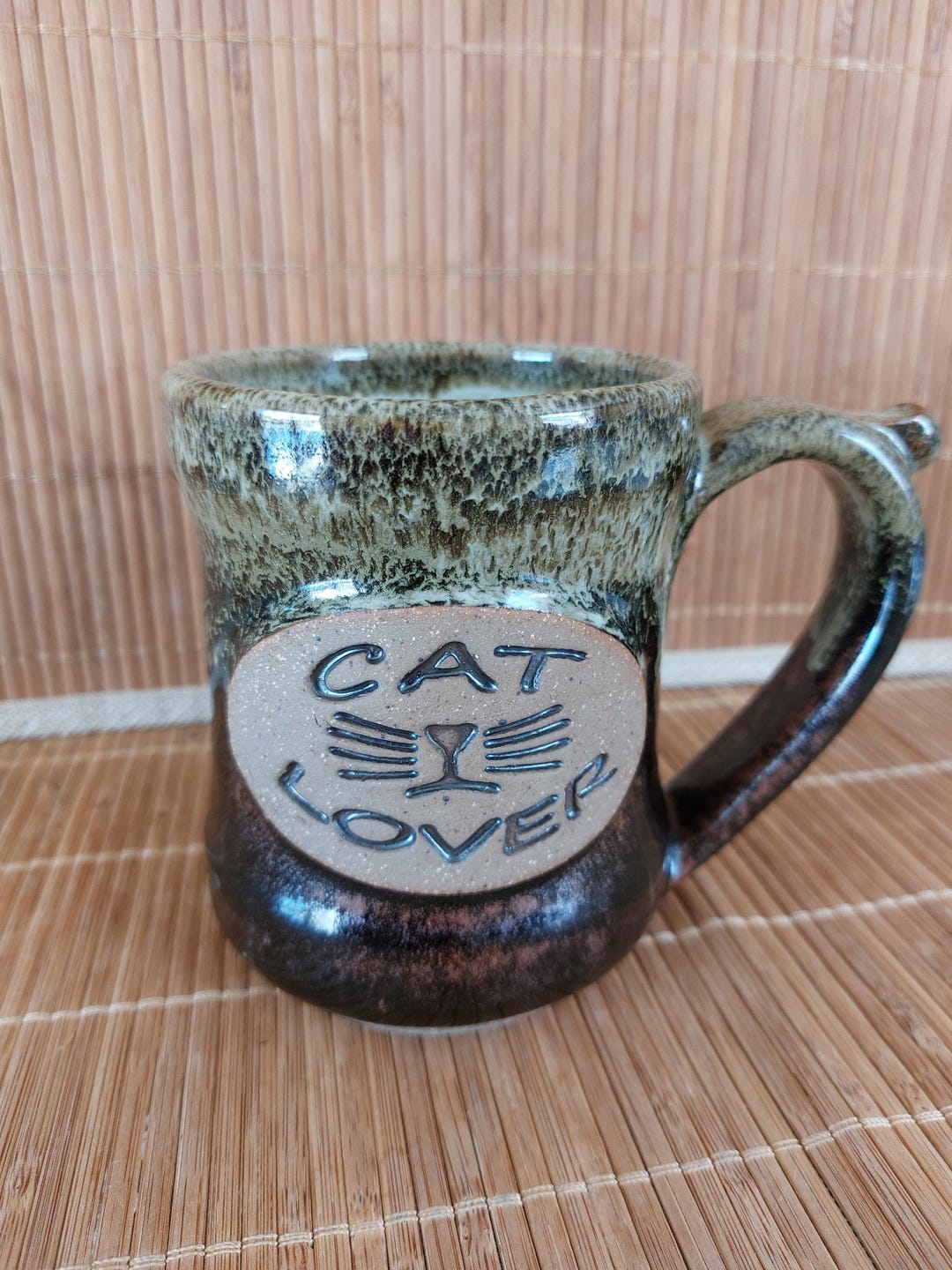 Vintage Studio Pottery Cat Lovers Mug / Cup / Coffee / Hand-made ...