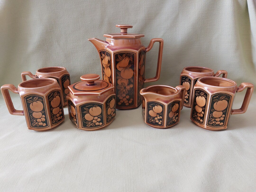 Mid-century Tea Set / 7 Pieces / Made in Japan/ Retro / Vintage - Etsy