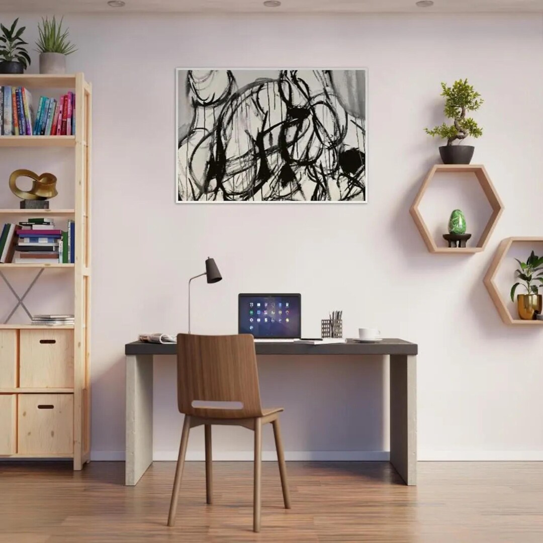 Twister Life Drawing Abstract Wall Art | Wooden Framed Print | Easy ...