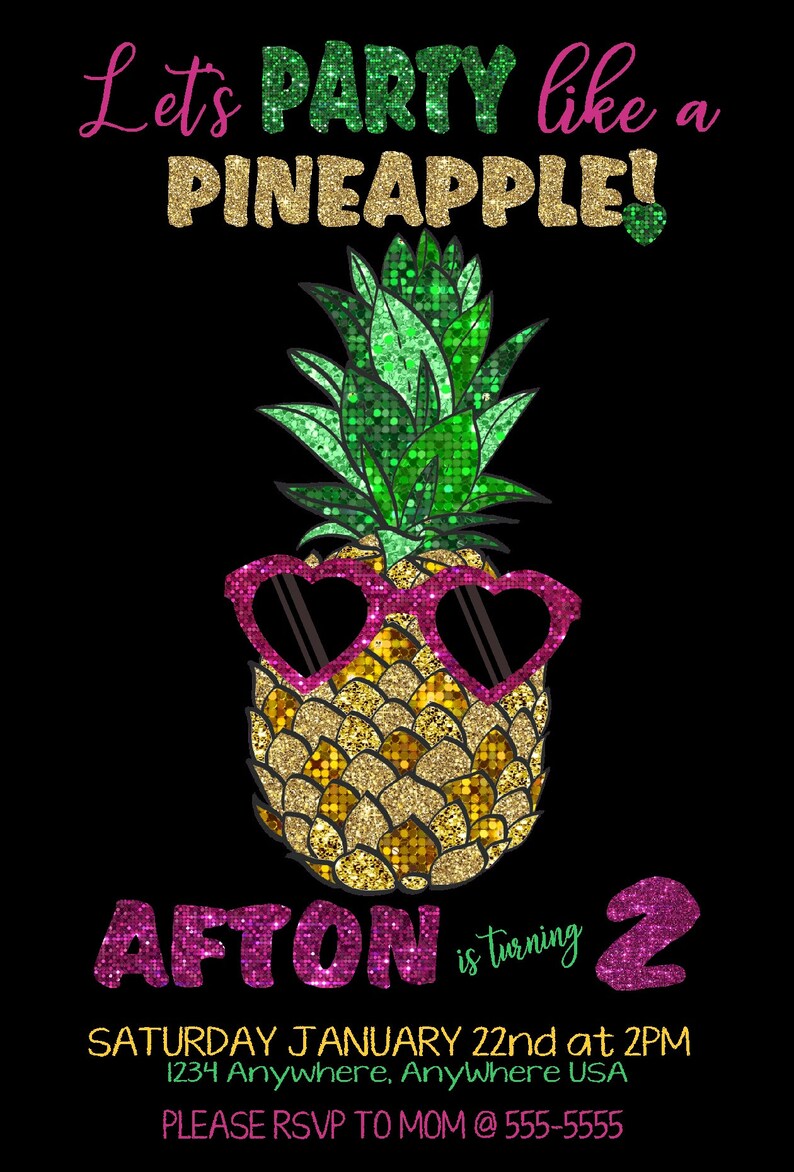 Pineapple Party Invitations, Party Like a Pineapple Invites, Tropical ...