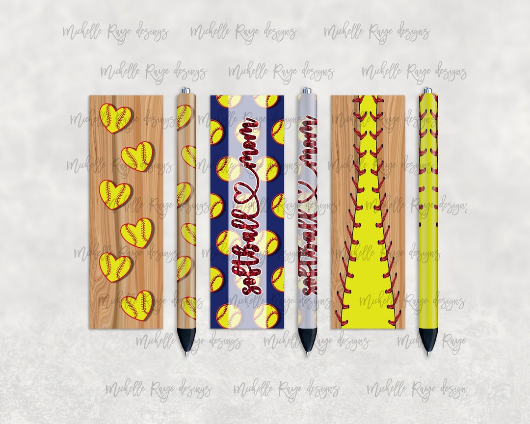 Softball, Sports, Team Spirit, Printable Waterslide Pen Wrap Design ...