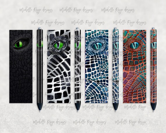 Dragon Pen Set 4 Printable Pen Wrap Designs Epoxy - Etsy