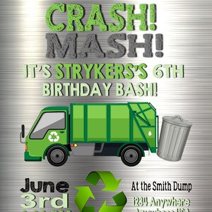 Garbage Truck Dont Get Trashed Birthday Sign, Garbage Truck Sign, Don't ...