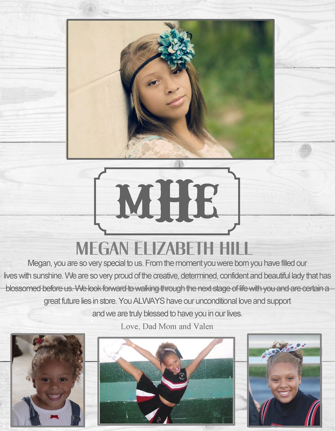 Senior Year Yearbook Ad Dedication Full, Half, or Quarter Page ...