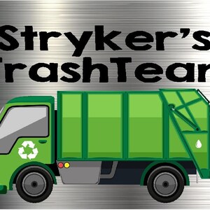 Garbage Truck Dont Get Trashed Birthday Sign, Garbage Truck Sign, Don't ...