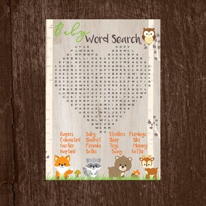 Woodland Animal Word Search Game | Baby Animal Word Search | Forest ...
