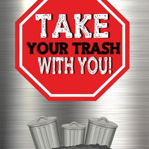 Garbage Truck Dont Get Trashed Birthday Sign, Garbage Truck Sign, Don't ...