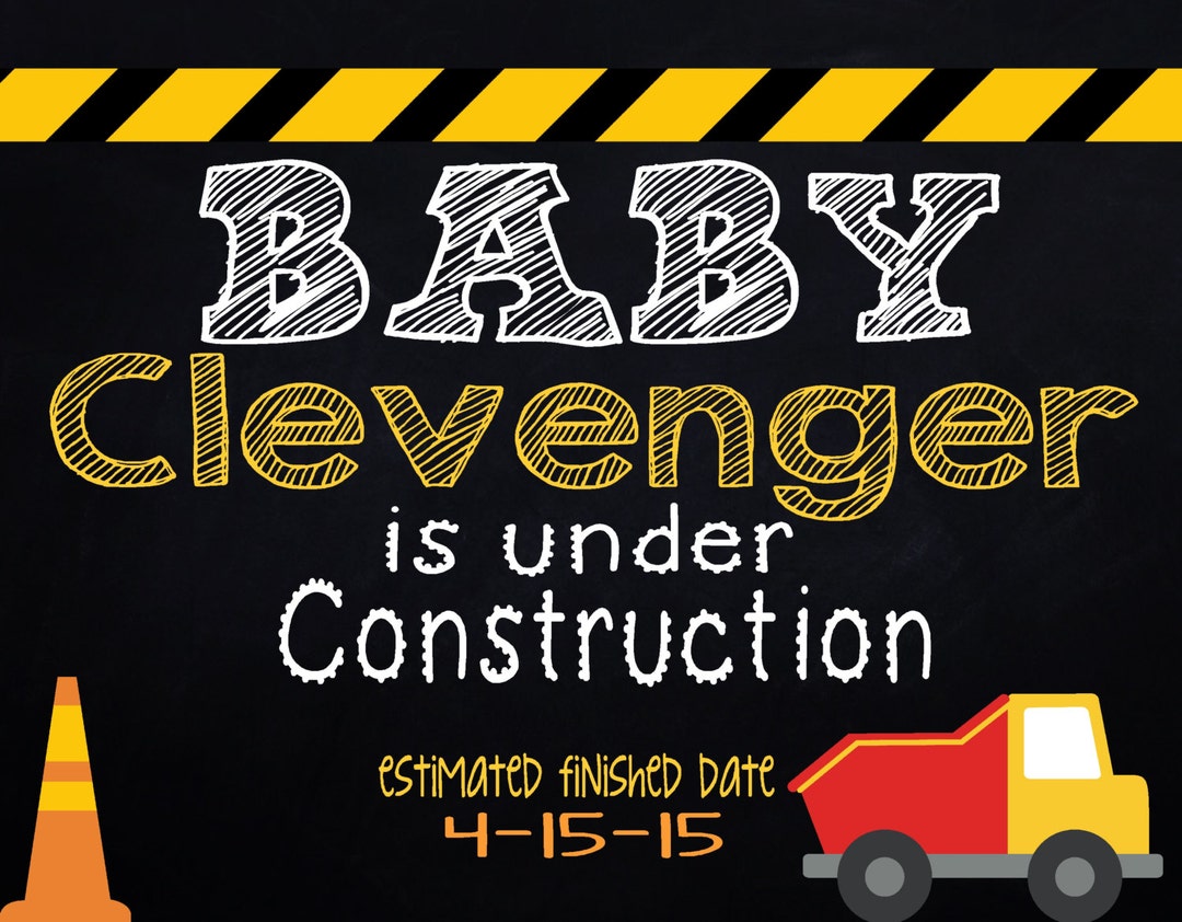 Under Construction | Baby Expecting | Pregnancy Announcement ...