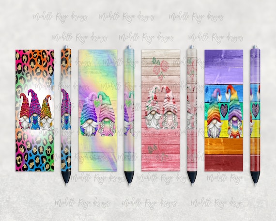 Bright Gnomes Pen Set Printable Waterslide Pen Wrap Design - Etsy