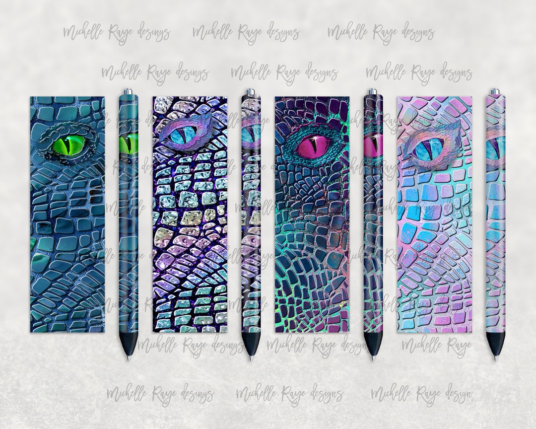 Dragon Pen Set 1, Printable Pen Wrap Designs, Epoxy, Sublimation ...