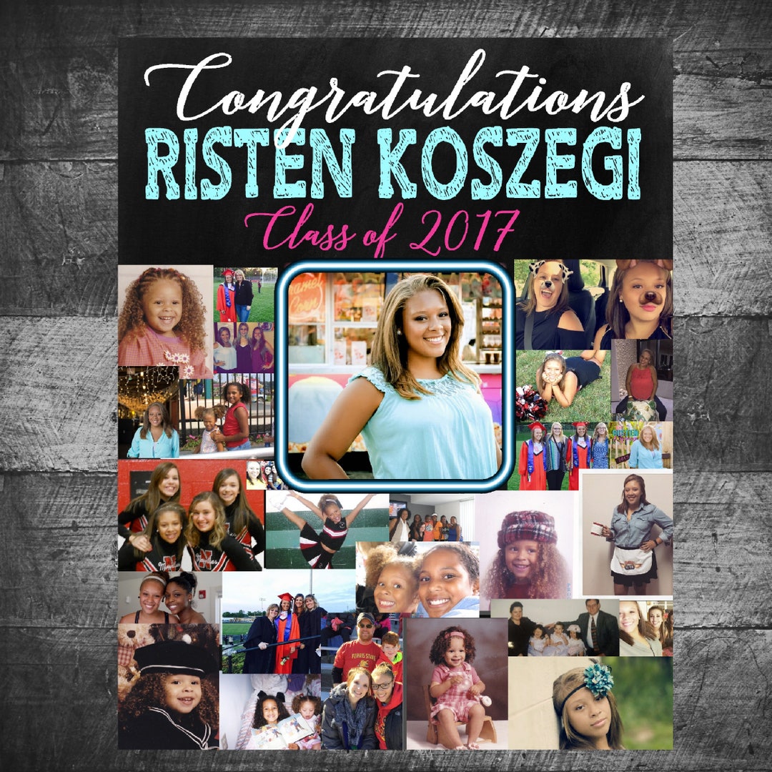 Graduation Photo Chalkboard, Congrats Sign, Congratualtions Board, High ...