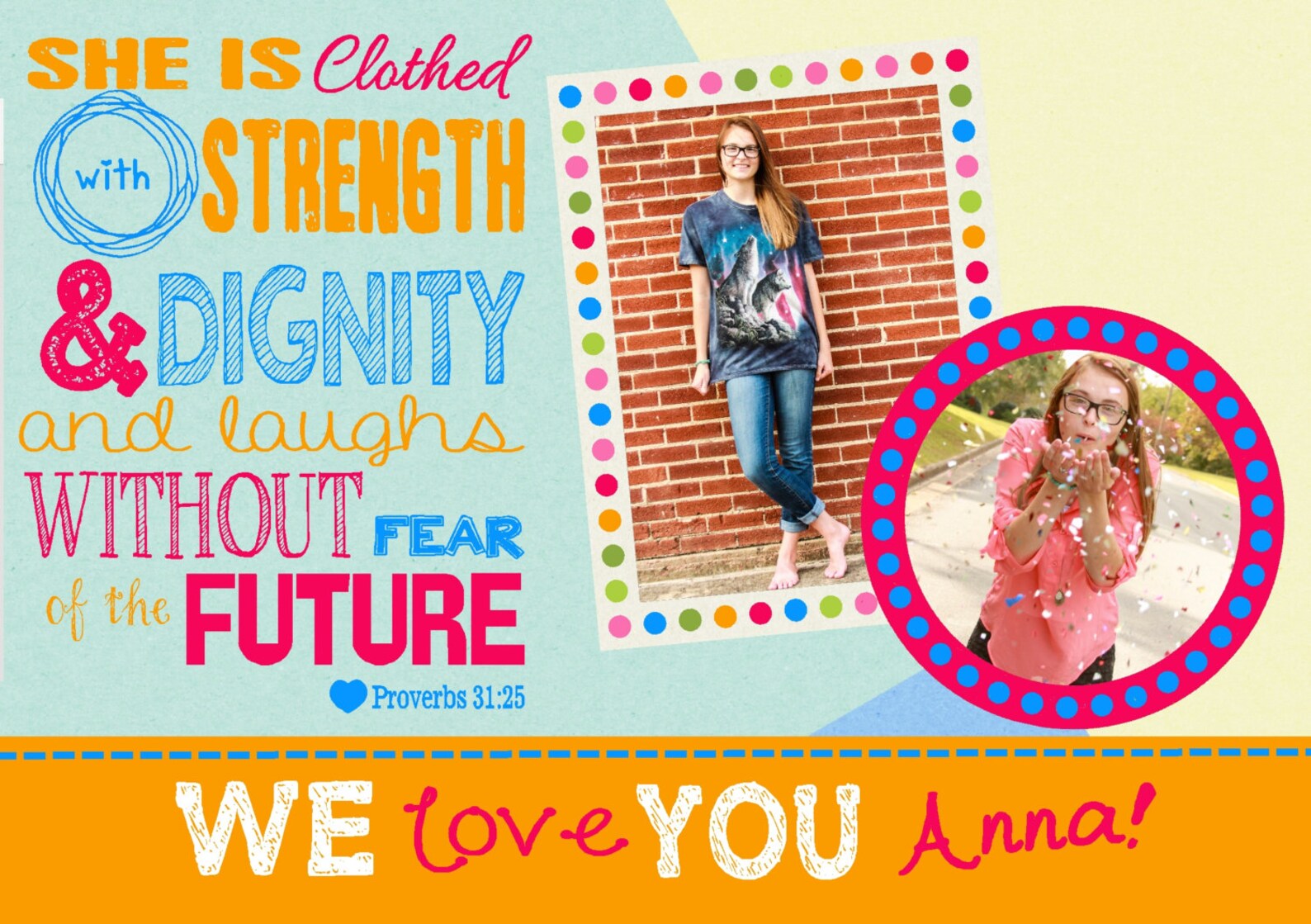 Bright Senior Yearbook Ad Dedication Full, Half, or Quarter Page ...