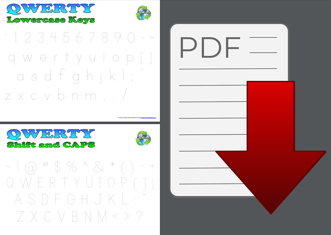 Learn the QWERTY Keyboard & Practice Writing Letters, Printable Tracing ...