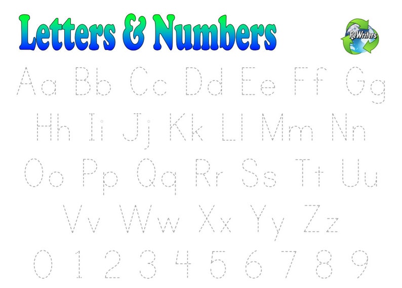 Learn the Alphabet Practice Writing Block & Cursive Letters, Printable ...