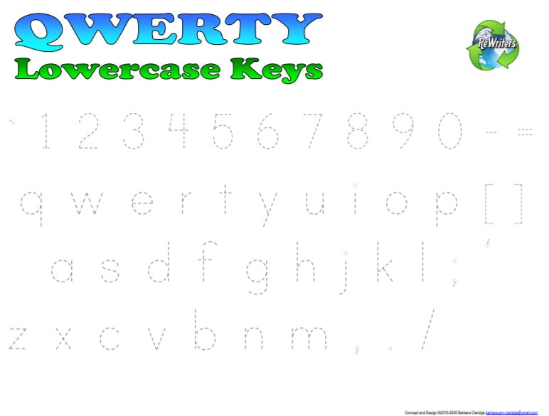 Learn the QWERTY Keyboard & Practice Writing Letters, Printable Tracing ...