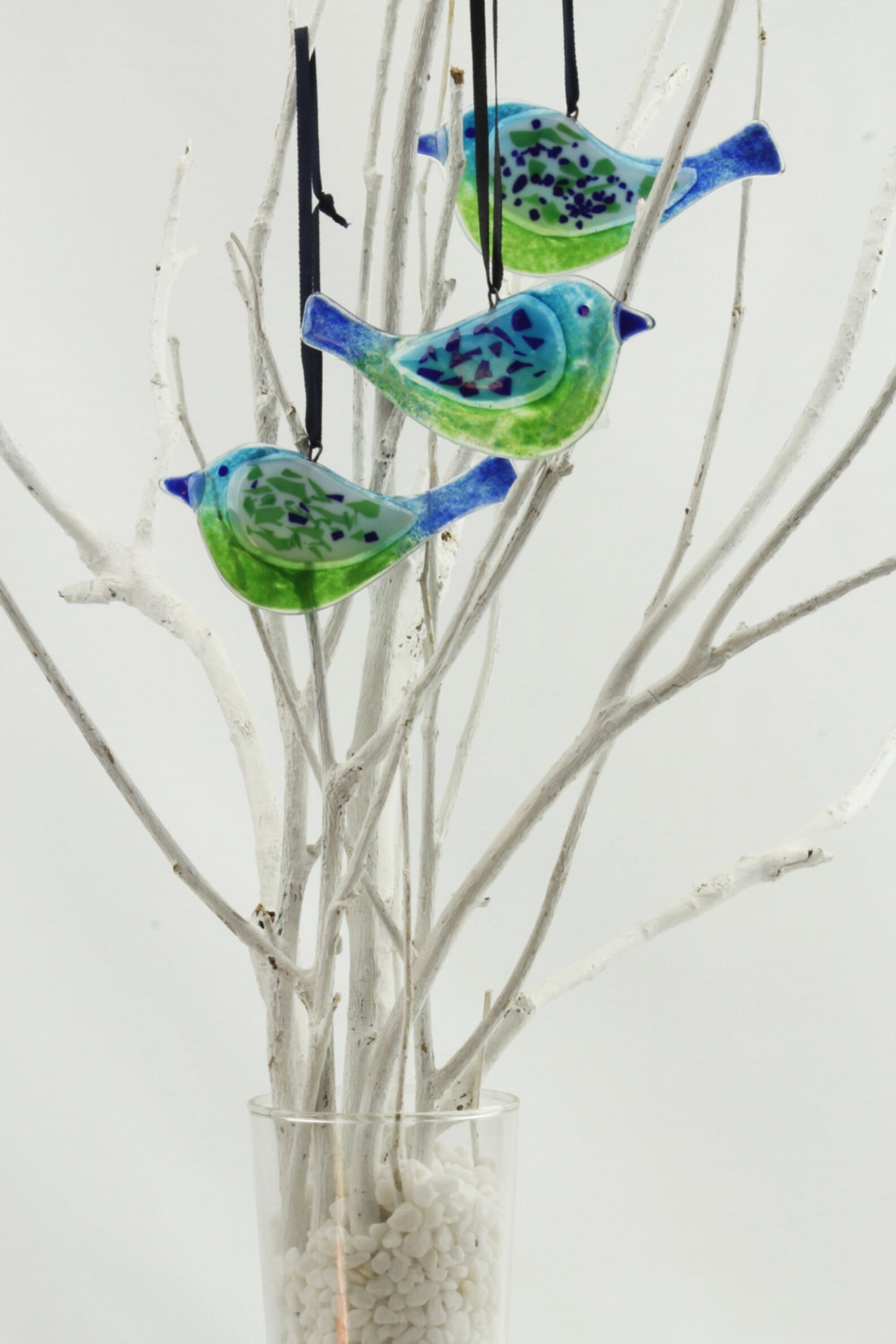 Bird Glass Ornament - Fused Glass Decorations - Etsy