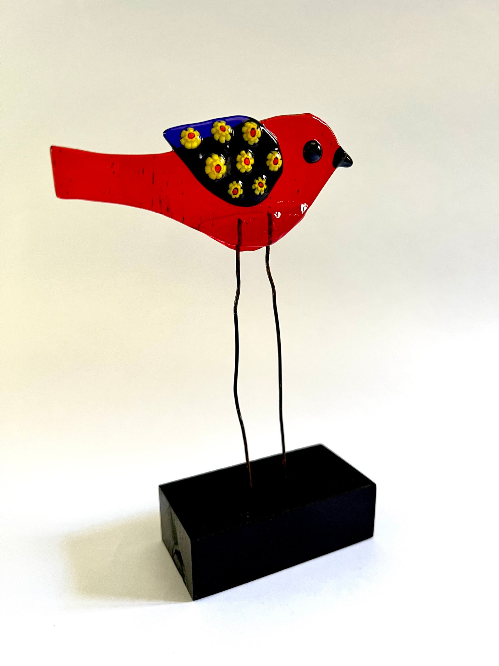 Bird Glass Figures Handmade Fused Glass Art - Etsy