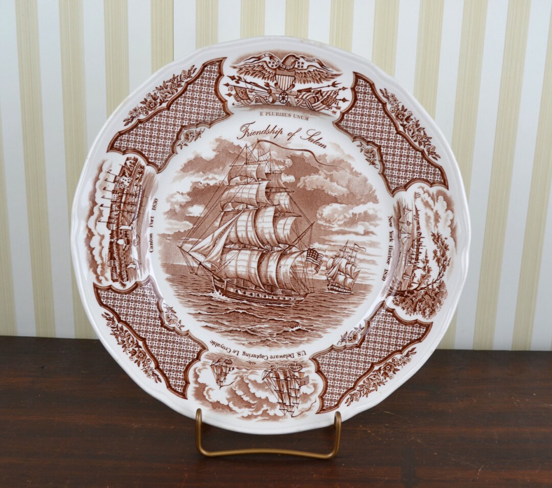 Set of 4 Vintage Plates - Etsy