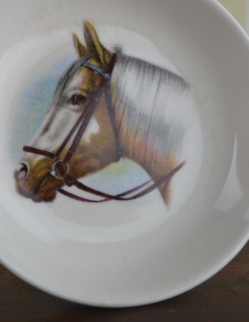 Vintage Equestrian Dish - Etsy
