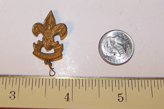 BSA EAGLE PIN ---Vintage Pat 1911 -Fluer Di Li--Gold … - Gem