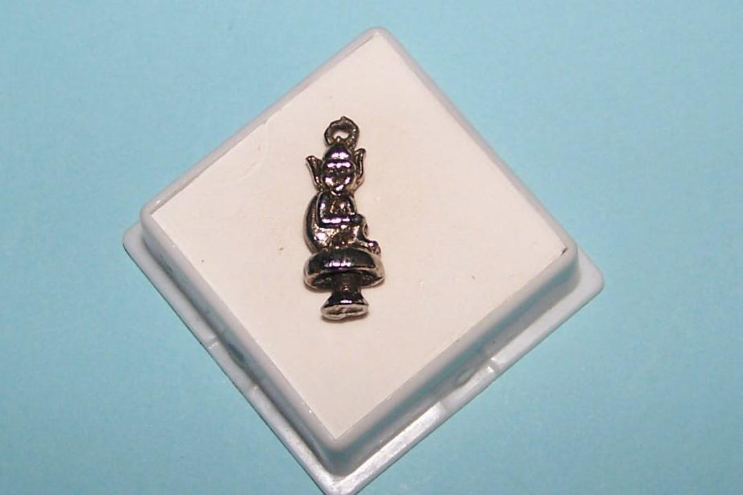 CORNWALL PIXIE IMP Charm Vintage Sterling Silver Full 3 D on Mushroom ...