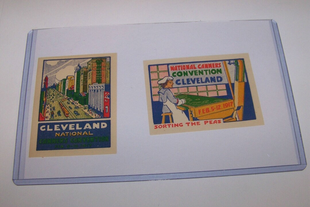 CLEVELAND POSTER STAMPS # 1-- National Canners Convention-- 1917 ...