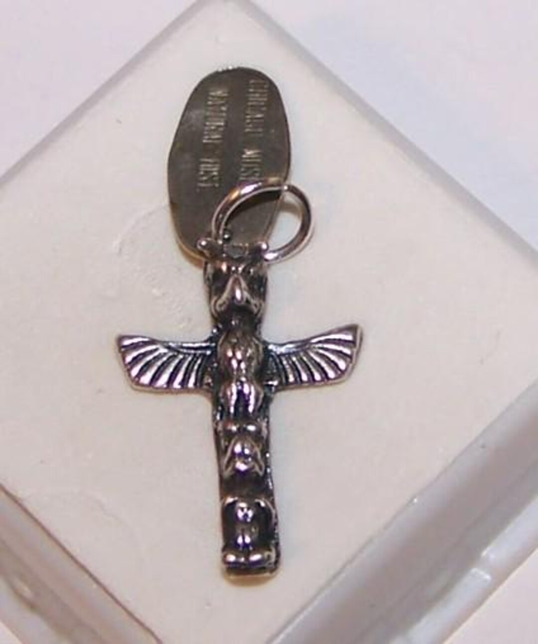 TOTEM POLE 3 D Native American CHARM -- Marked Sterling 925--chicago ...