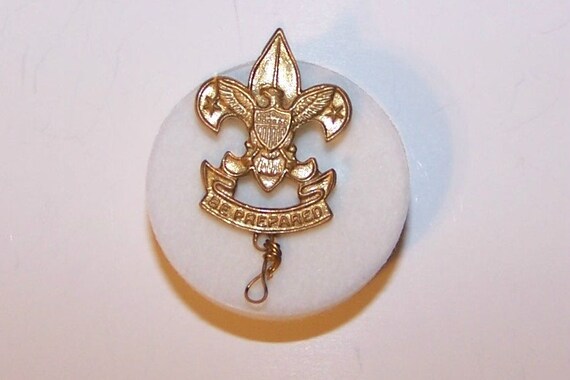 BSA EAGLE PIN ---Vintage Pat 1911 -Fluer Di Li--Gold … - Gem