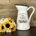 Personalized Farmhouse Pitcher White Home Sweet Home Enamel - Etsy