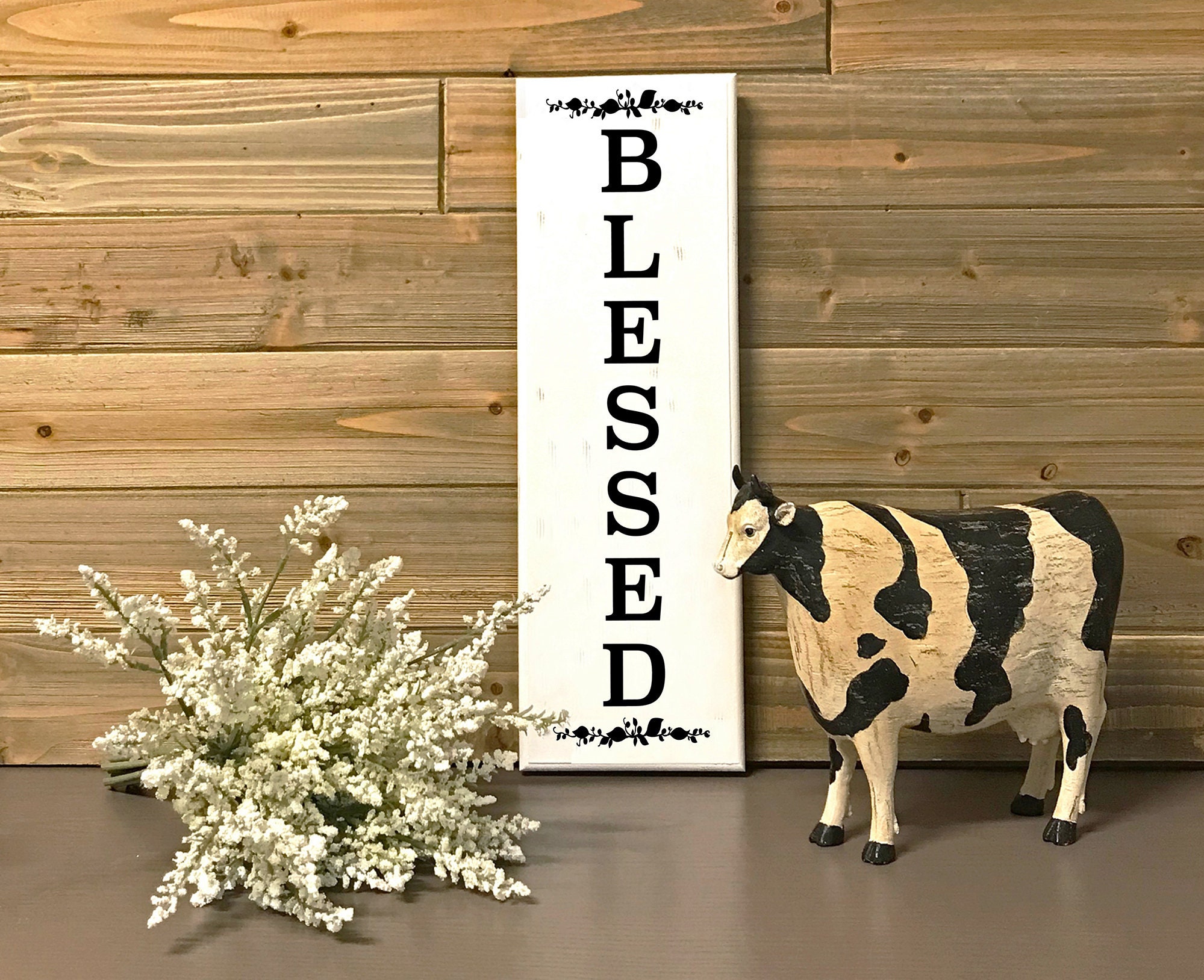 Blessed Vertical Wood Sign With Inspirational Christian | Etsy
