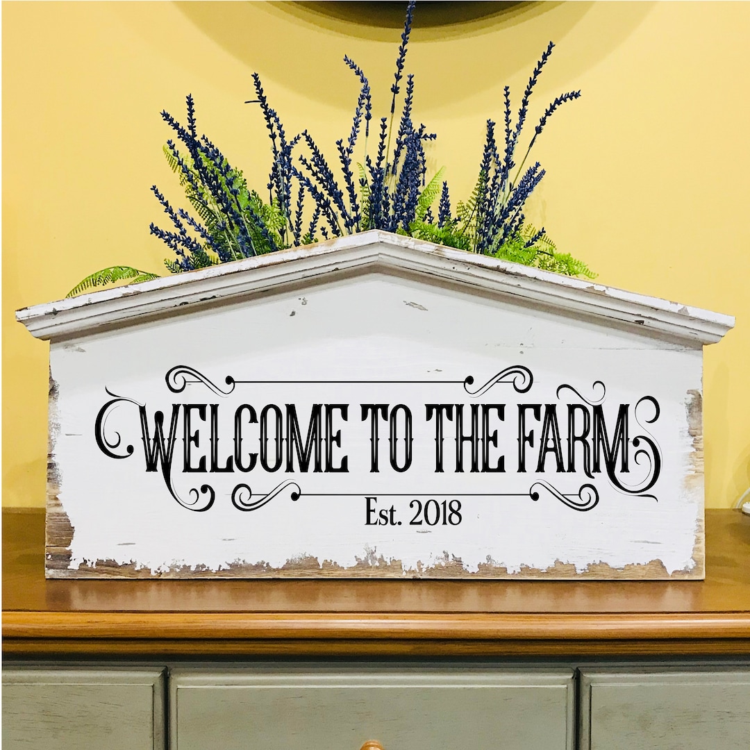 Farmhouse Welcome to the Farm Sign Rustic Country Living and - Etsy UK