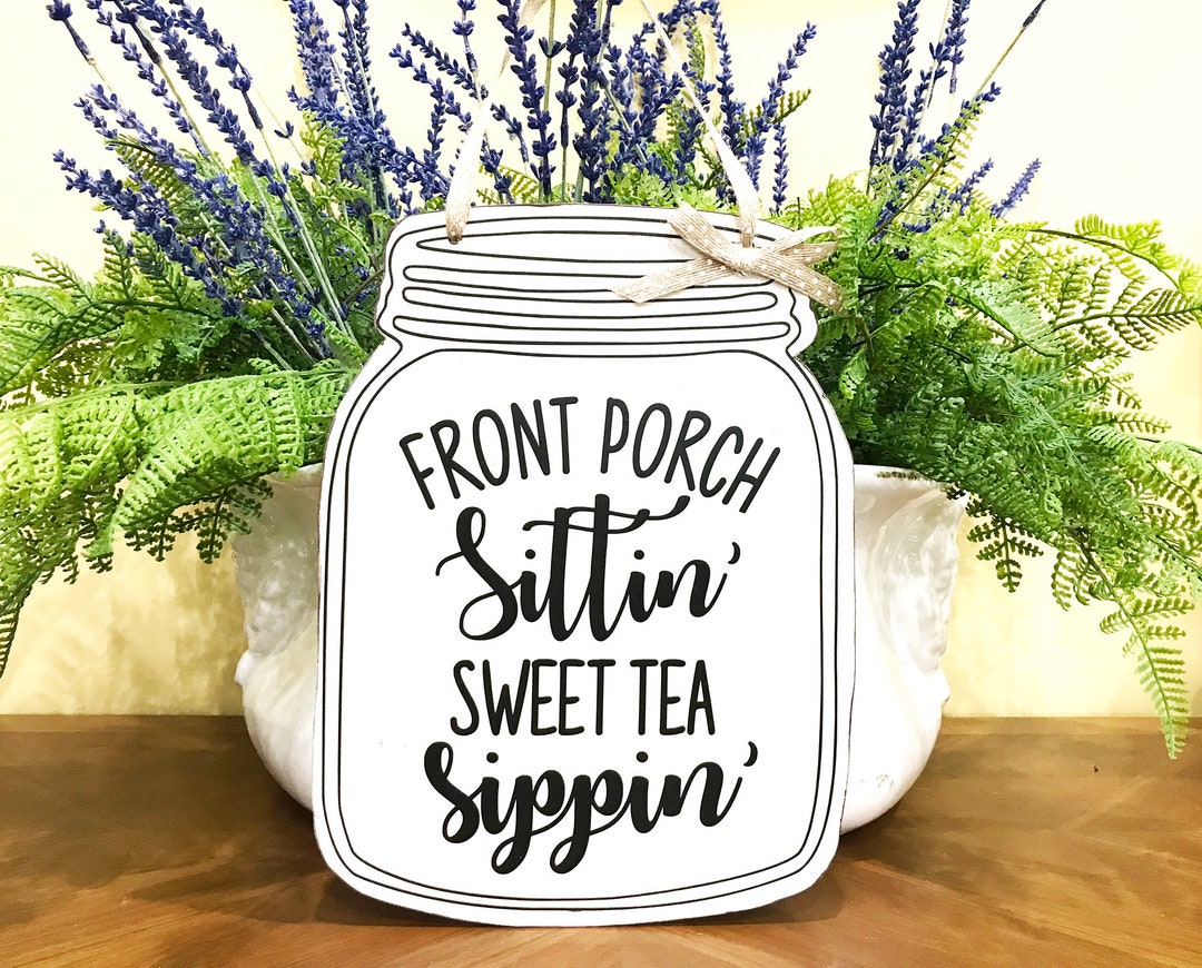 Sweet Tea Mason Jar Wood Sign: Rustic Farmhouse Decor - Etsy