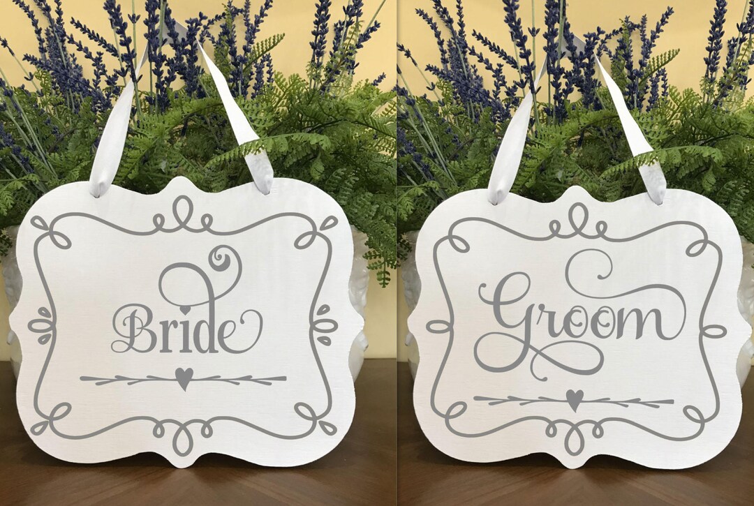Wedding Bride Groom Photo Prop Signs for Reception - Etsy