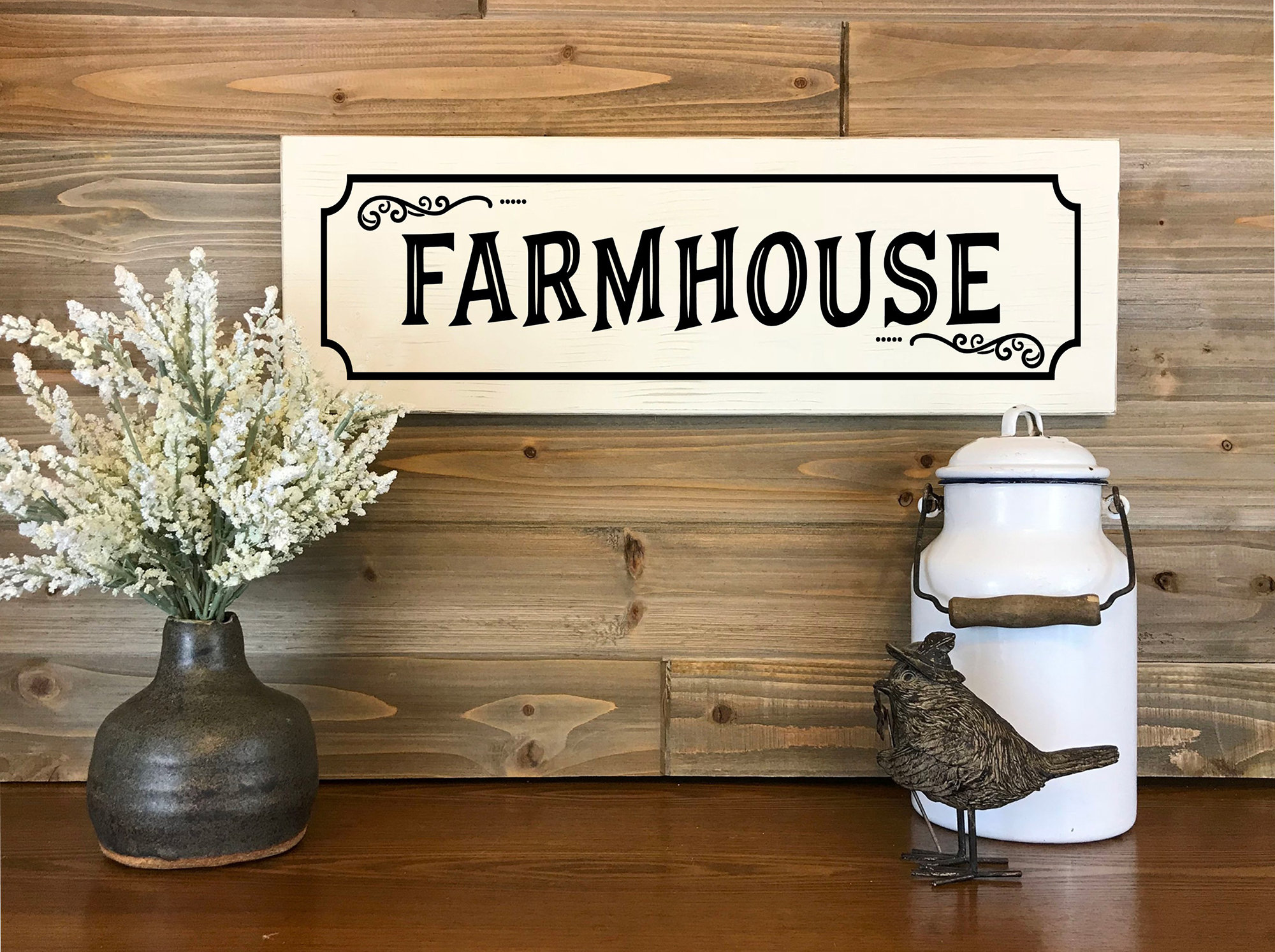 Farmhouse Horizontal Wood Sign for Rustic Country Wall Art | Etsy