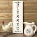 Blessed Vertical Wood Sign With Inspirational Christian Religious Bible ...