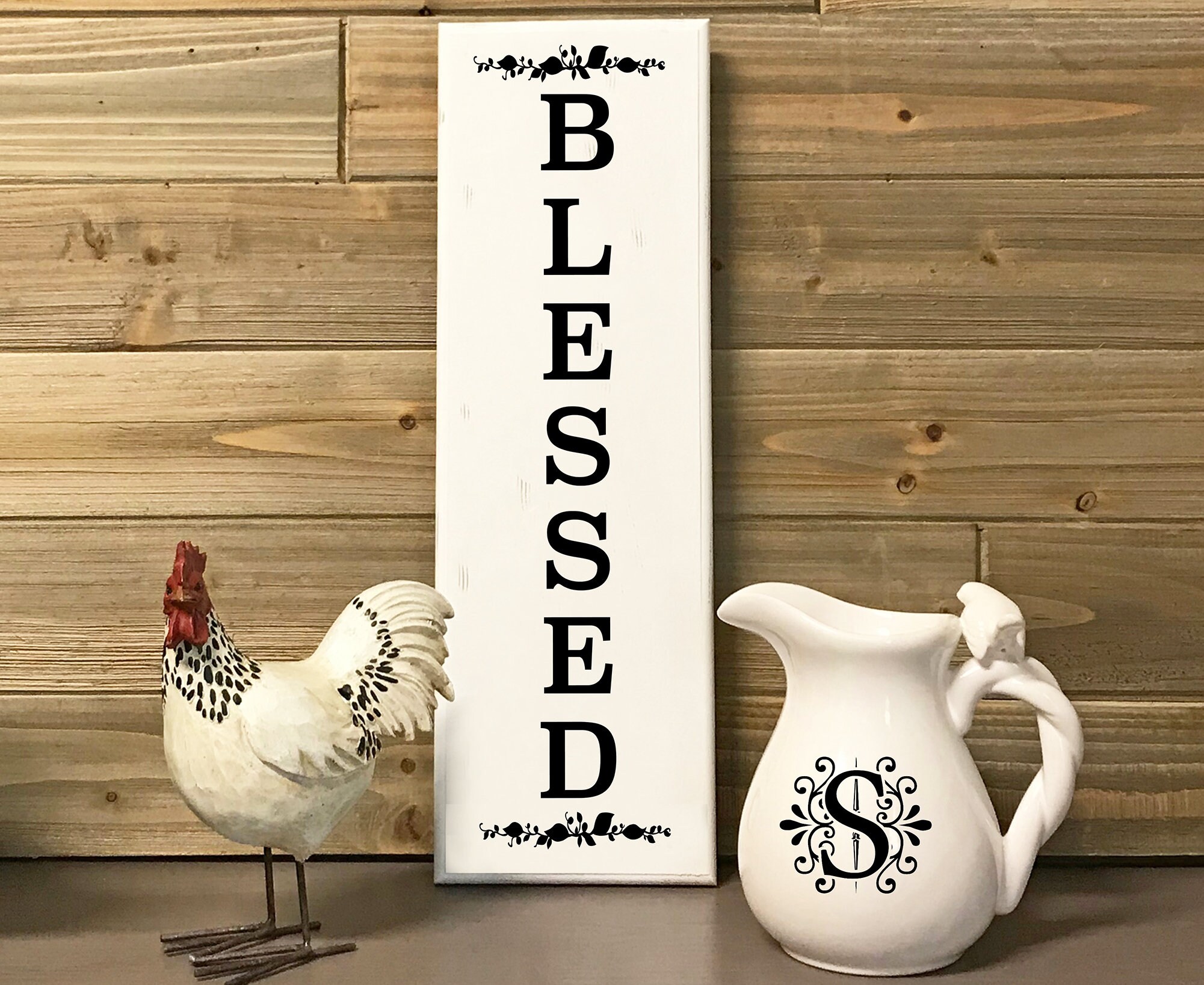 Blessed Vertical Wood Sign With Inspirational Christian | Etsy