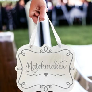 Matchmaker Chair Sign, Wedding Reception Photo Prop for Bride and Groom ...